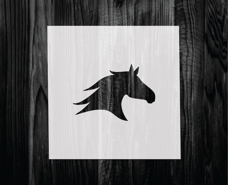 Horse Head Stencil: Reusable Mylar Template - Etsy