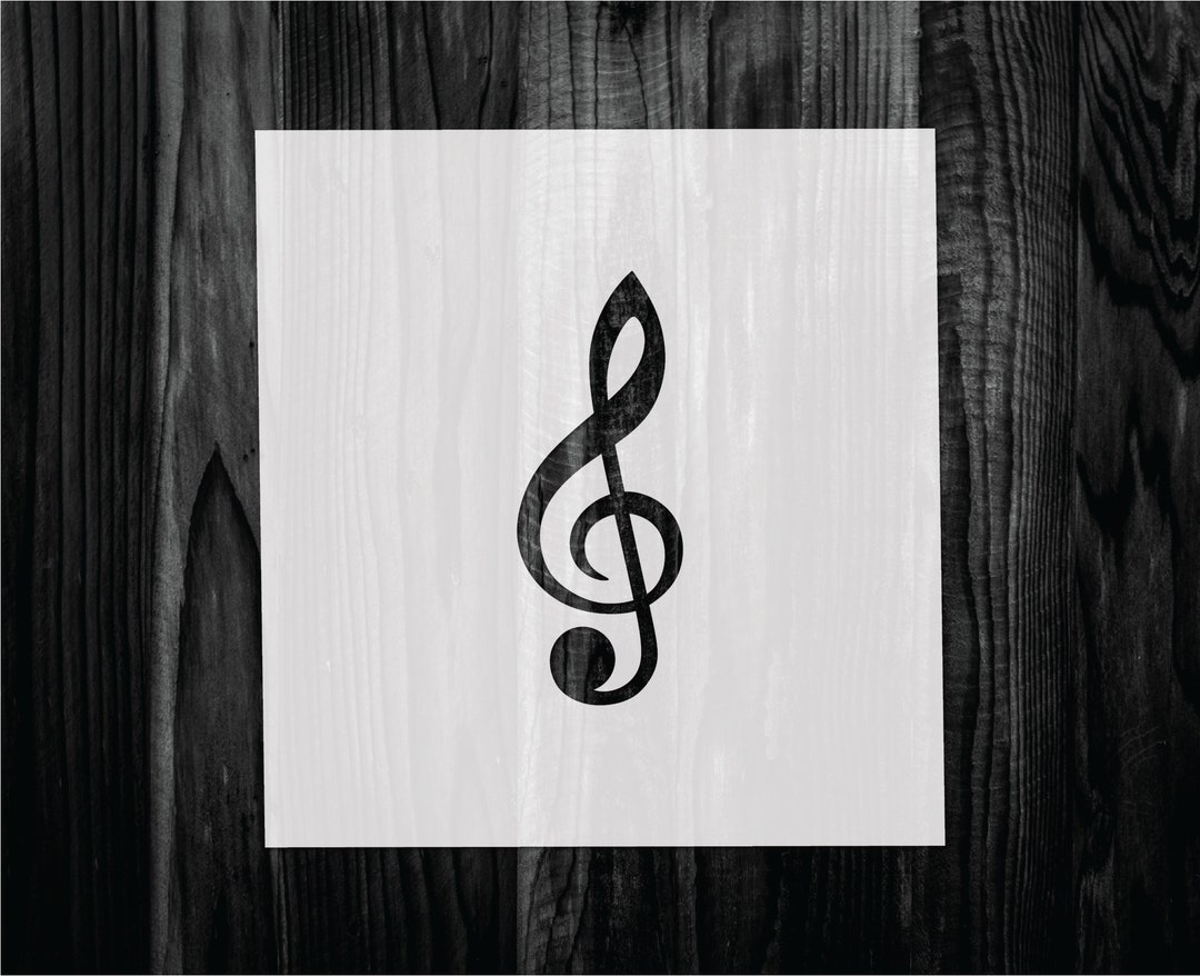 Treble Clef Stencil, Mylar Reusable Stencil, Stencil, FAST SHIPPING - Etsy