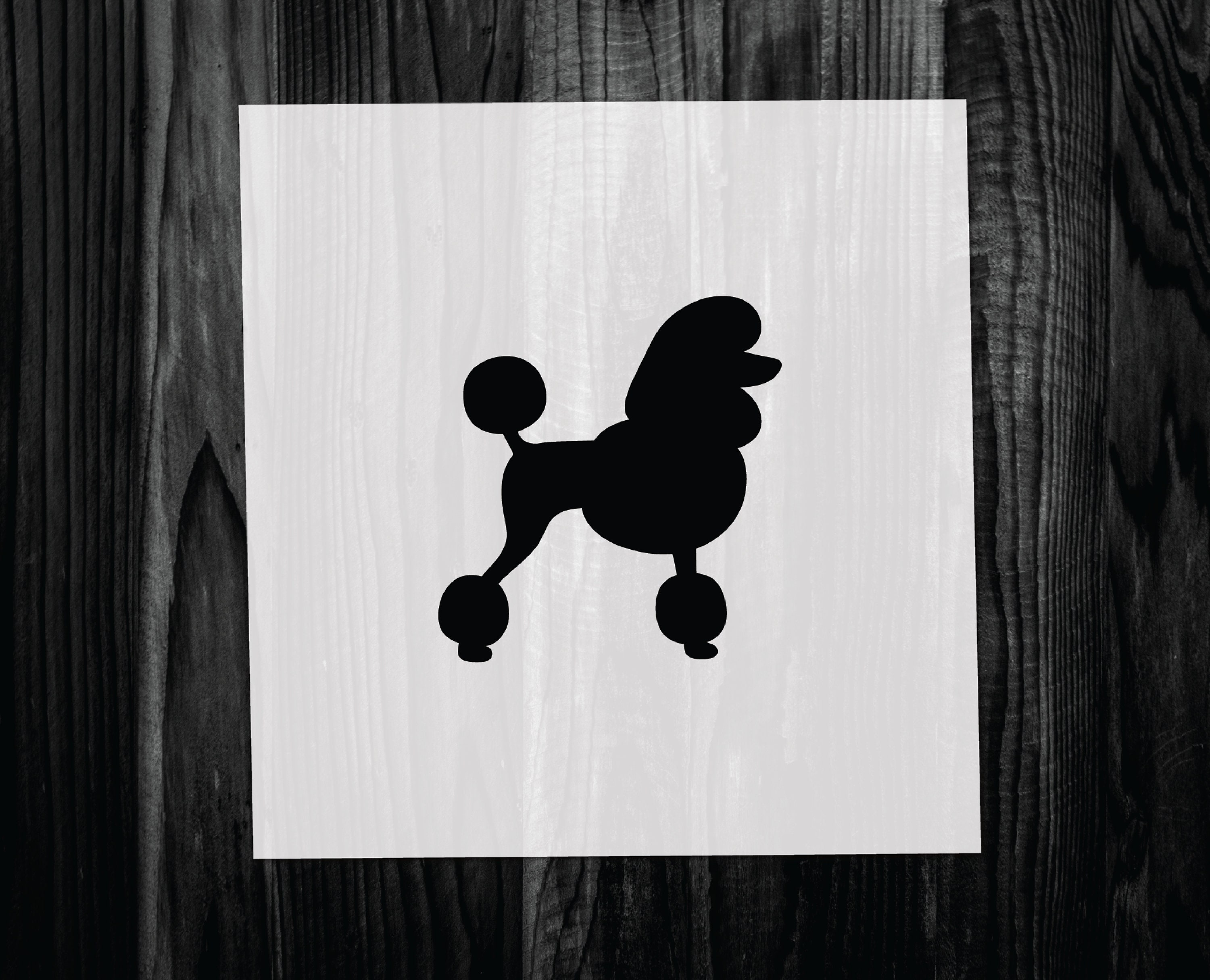 Printable Poodle Stencil