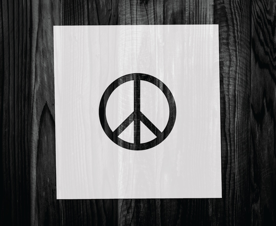 Peace Sign Stencil: Reusable Mylar Template - Etsy