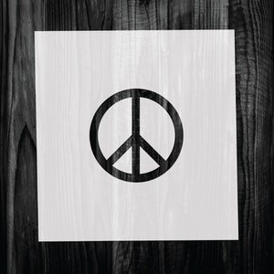 Peace Sign Stencil: Reusable Mylar Template - Etsy