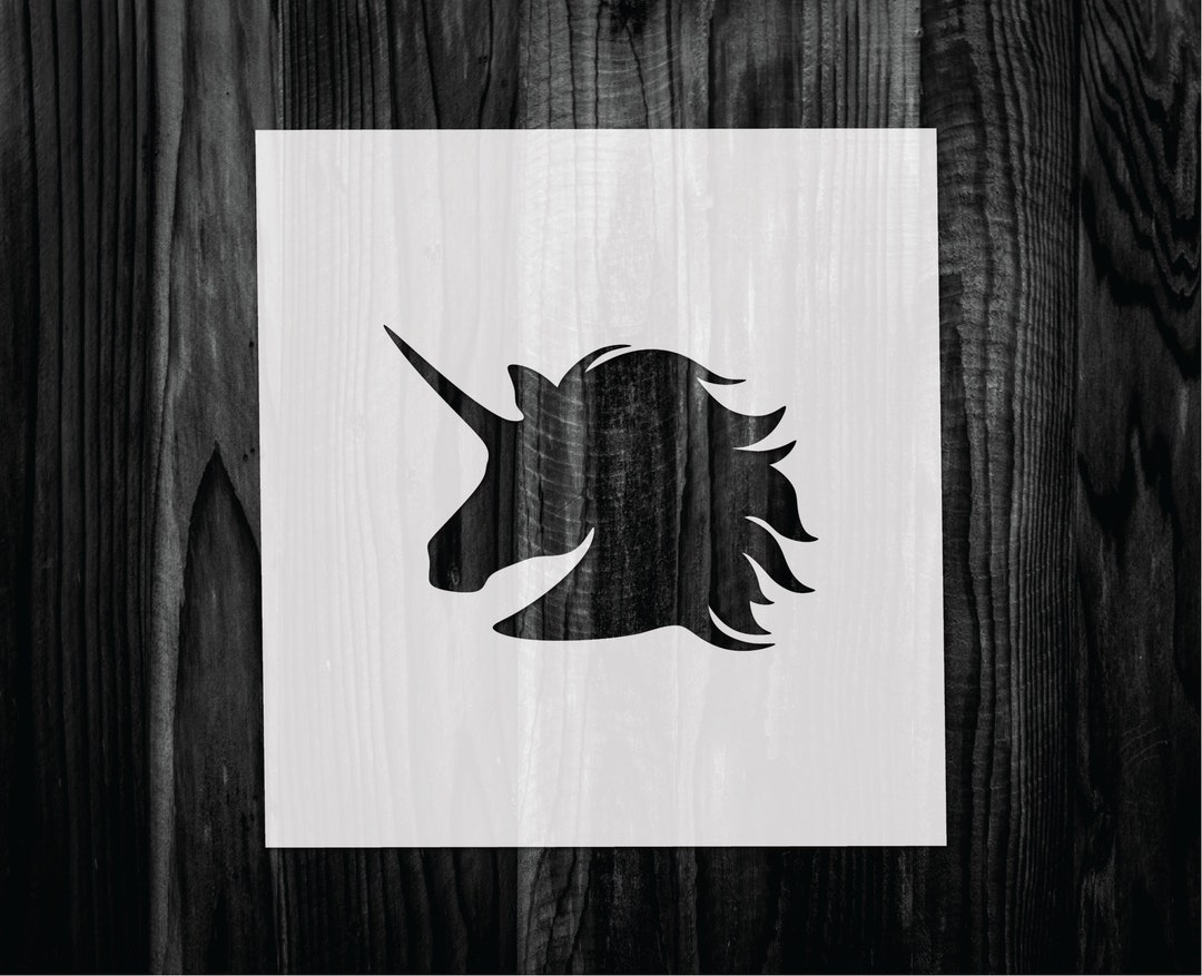 Unicorn Head Stencil, Mylar Reusable Stencil, Stencil, FAST SHIPPING - Etsy