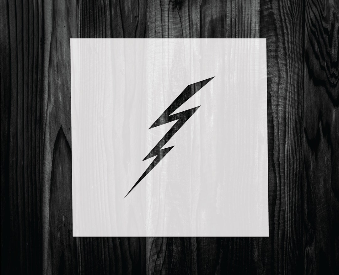 Lightning Bolt Stencil: Reusable Mylar Template - Etsy