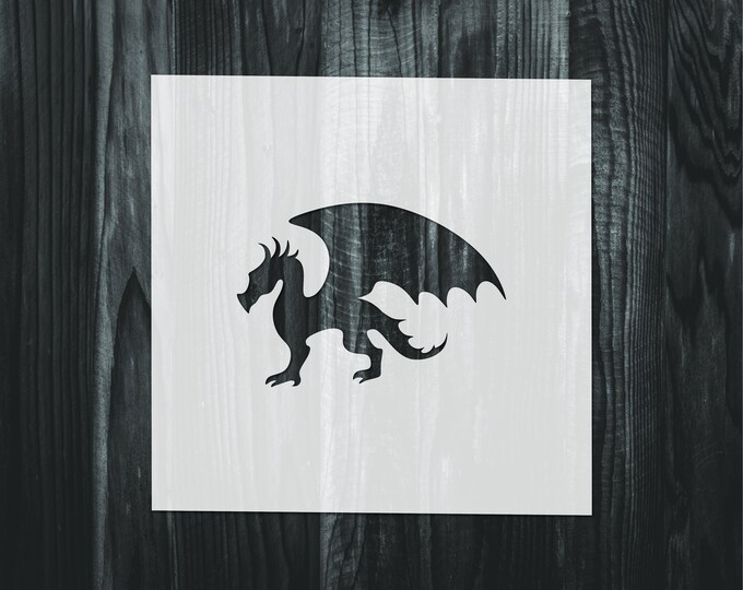 Dragon Stencil, Reusable Dragon Stencil, Art Stencil, DIY Craft Stencil ...