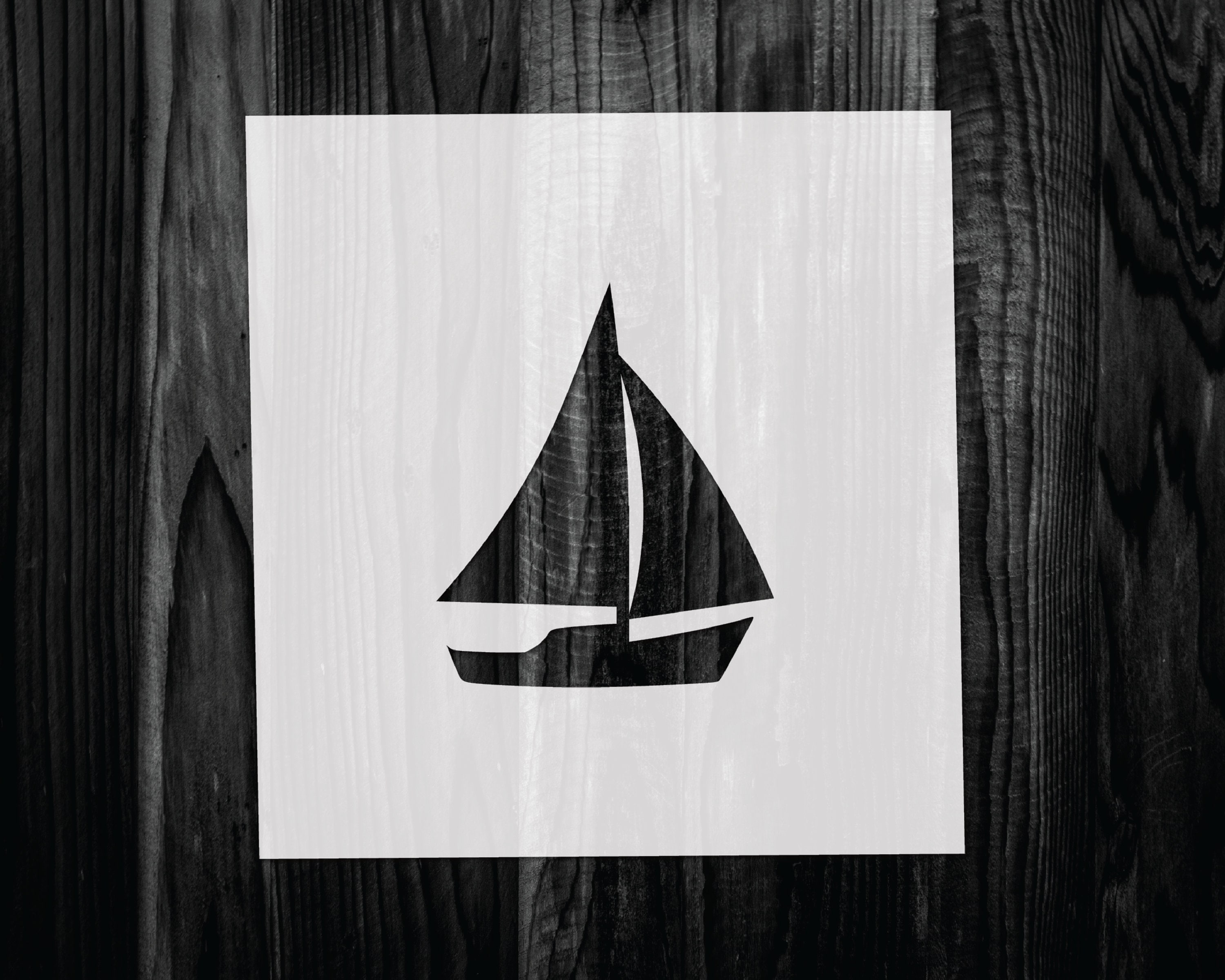 Cute Sailboat Stencil