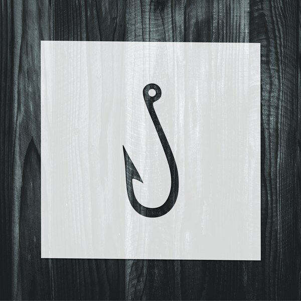 Fish Hook Stencil - Etsy
