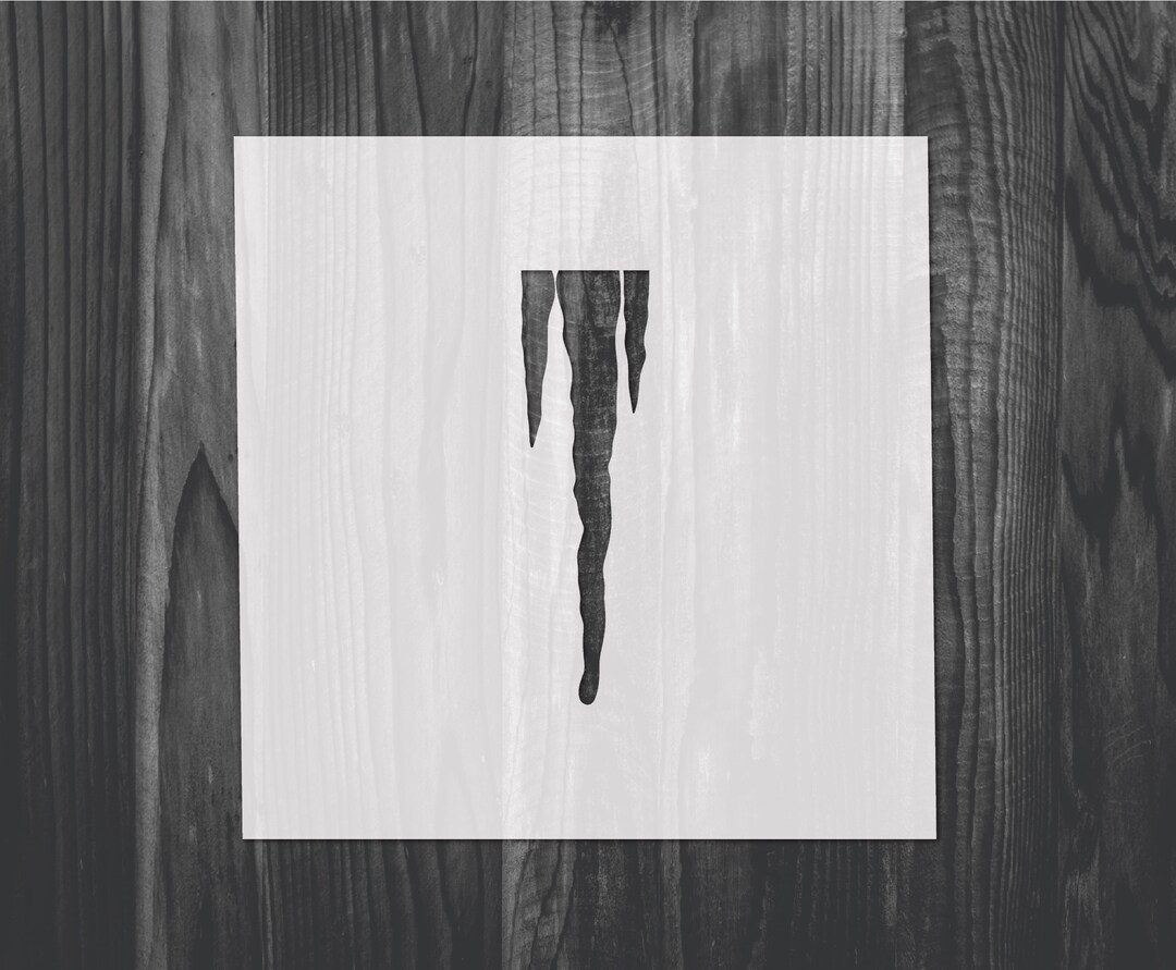Icicle Stencil: Reusable Mylar Template - Etsy