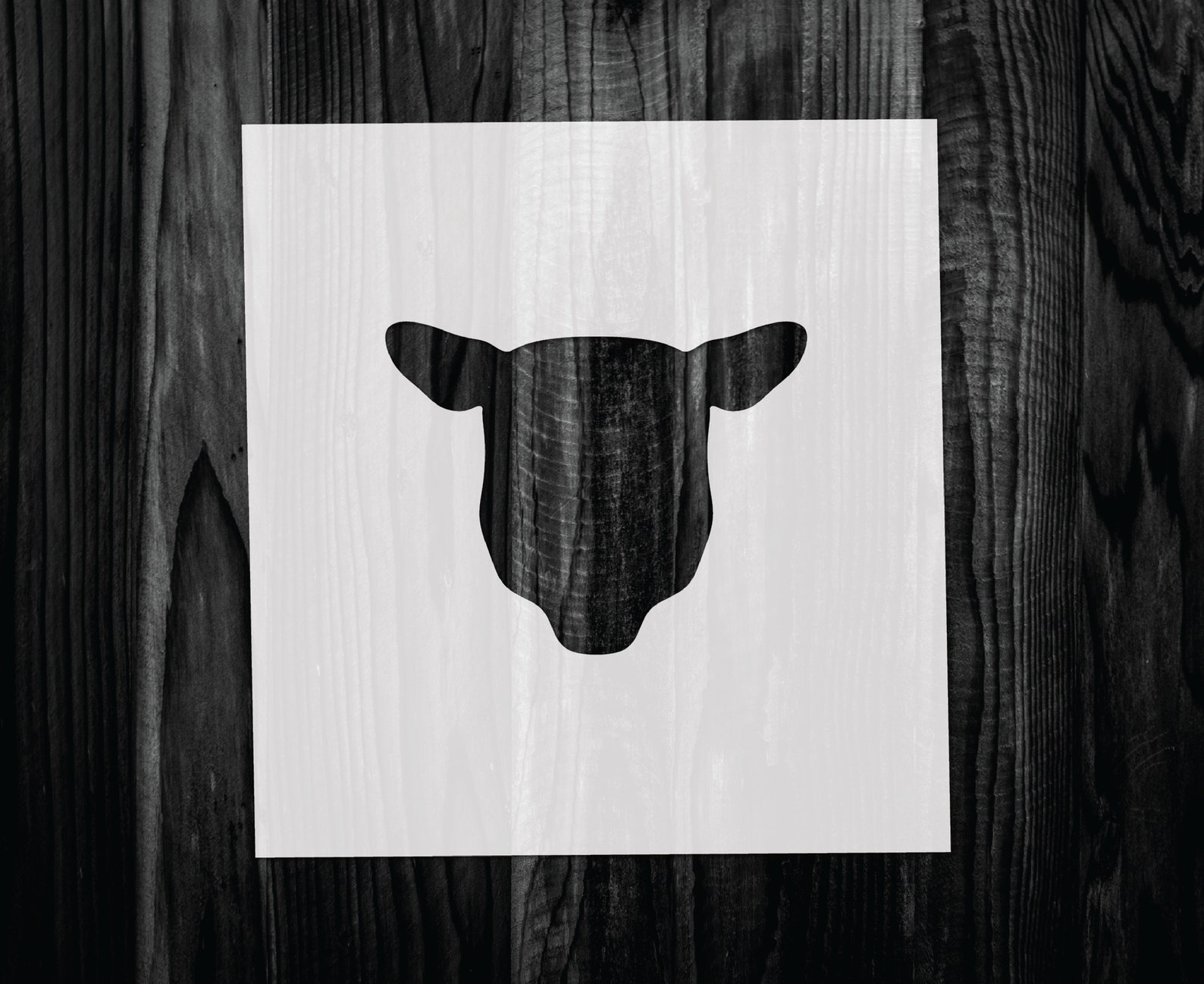 Sheep Head Stencil: Reusable Mylar Stencil - Etsy