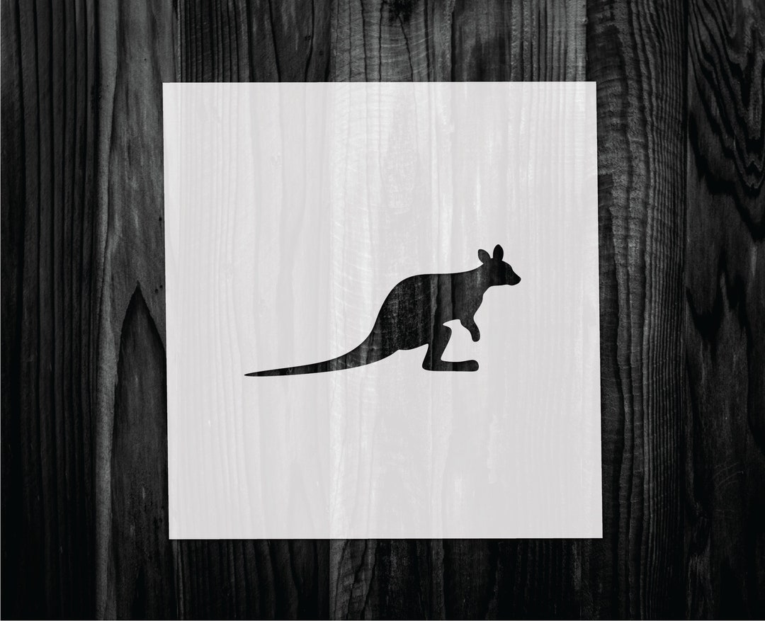 Wallaby Stencil: Reusable Mylar Craft Template - Etsy