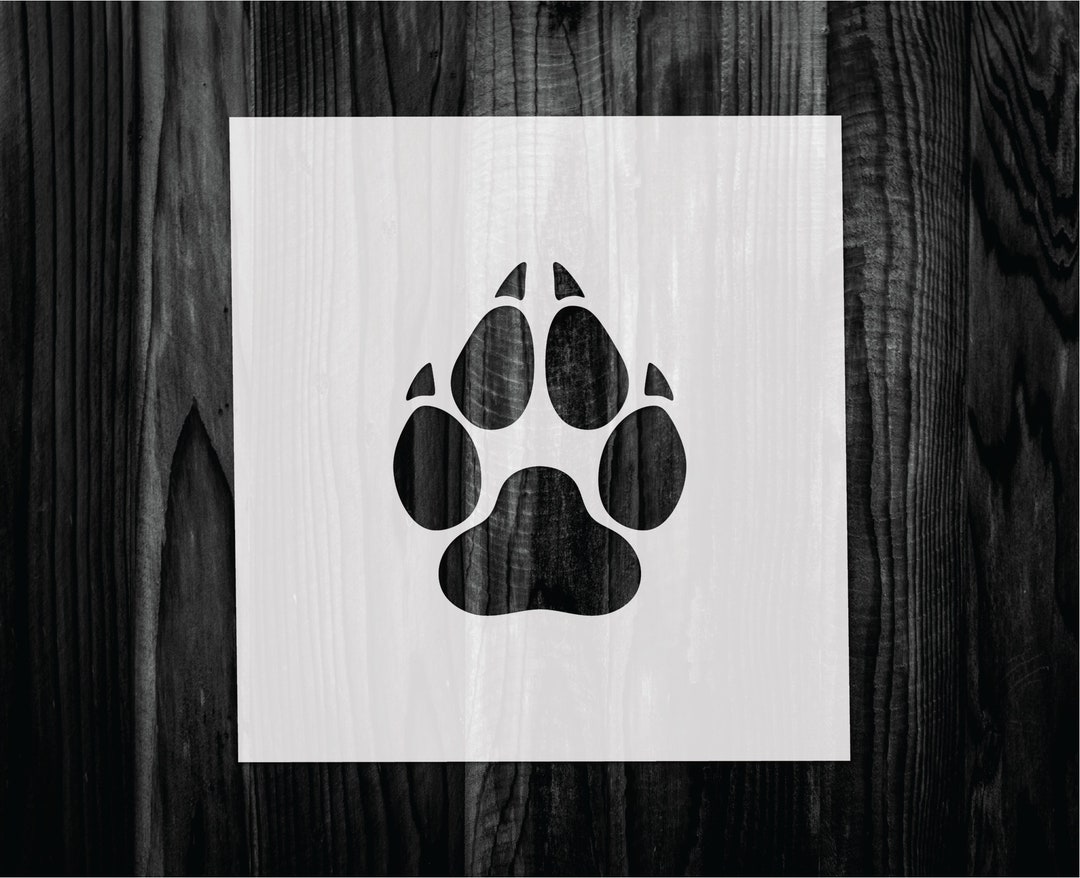 Wolf-paw Stencil, Mylar Reusable Stencil, Stencil, FAST SHIPPING - Etsy