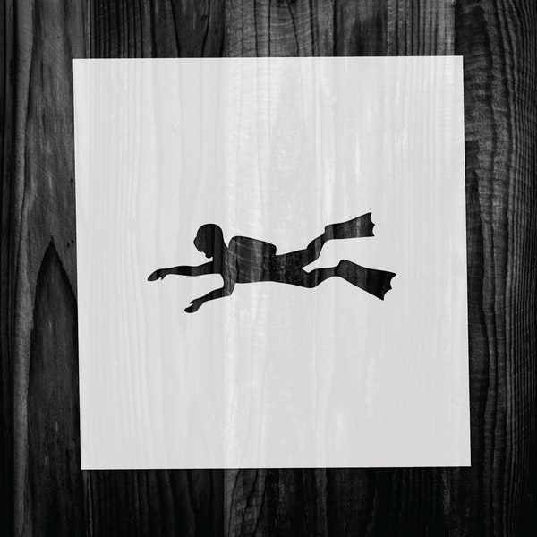 Scuba Diver Stencil - Etsy