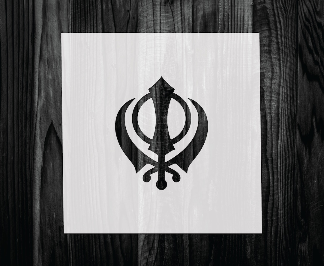 Khanda Stencil, Mylar Reusable Stencil, Stencil, FAST SHIPPING - Etsy