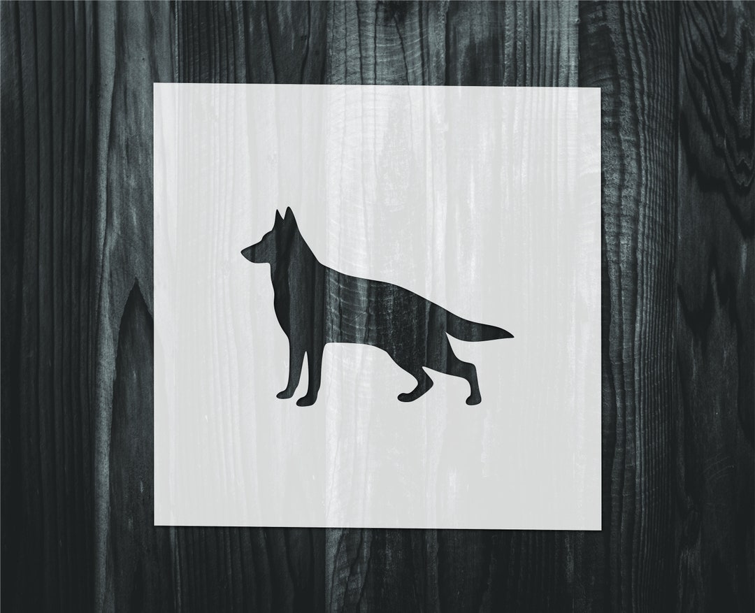 German Shepherd Stencil, Mylar Reusable Stencil, Stencil, FAST SHIPPING ...