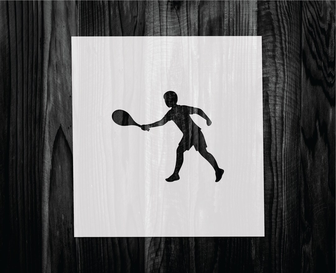 Tennis Player Stencil, Mylar Reusable Stencil, Stencil, FAST SHIPPING ...