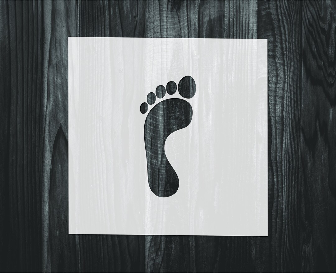Footprint Stencil: Reusable Mylar Template - Etsy