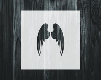 Wings Stencil, Reusable Wings Stencil, DIY Craft Stencil, Large Wings ...