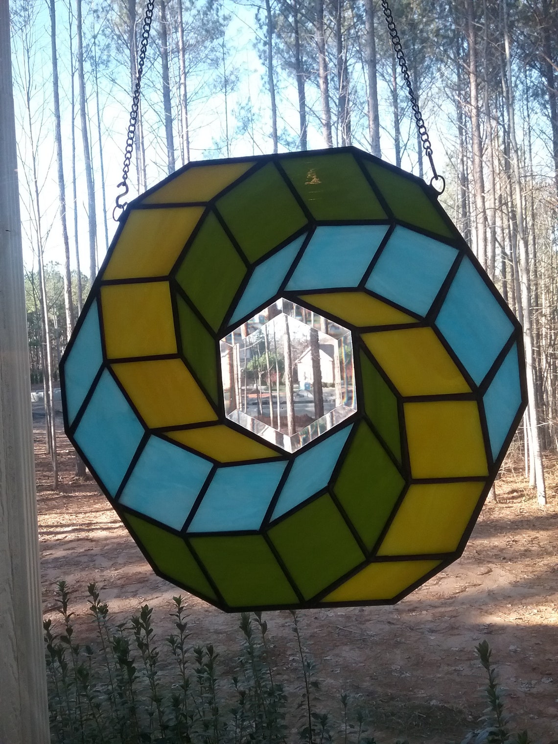 Stained Glass Hexagon - Etsy
