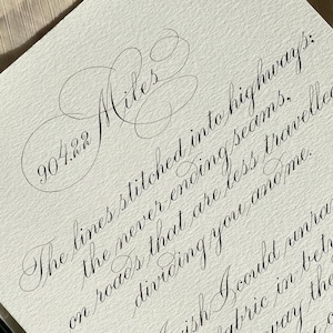 Custom Calligraphy Vows, Quotes, Songs, Poems, Letter | Hand Written ...