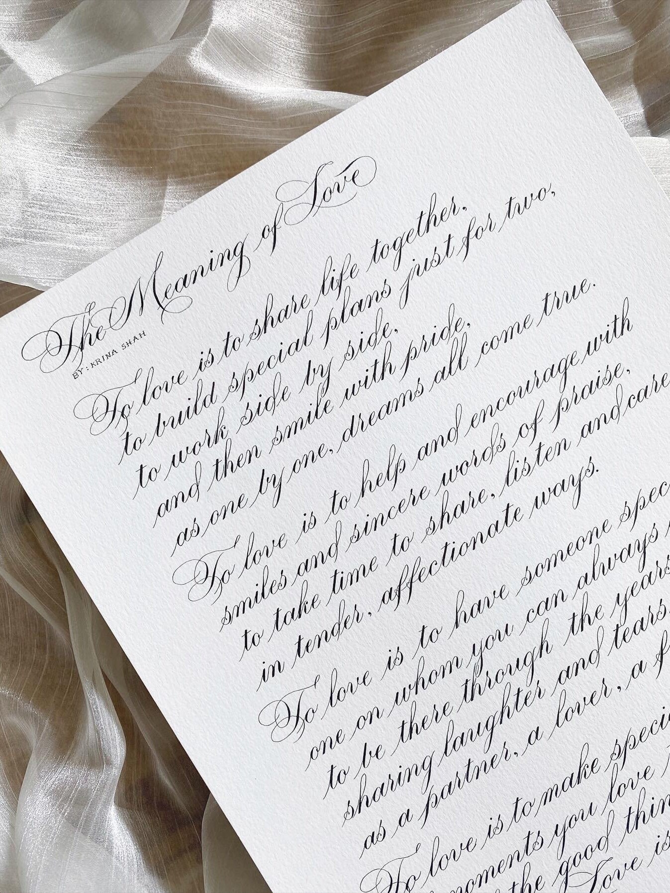 Custom Calligraphy Vows, Quotes, Songs, Poems, Letter | Hand Written ...