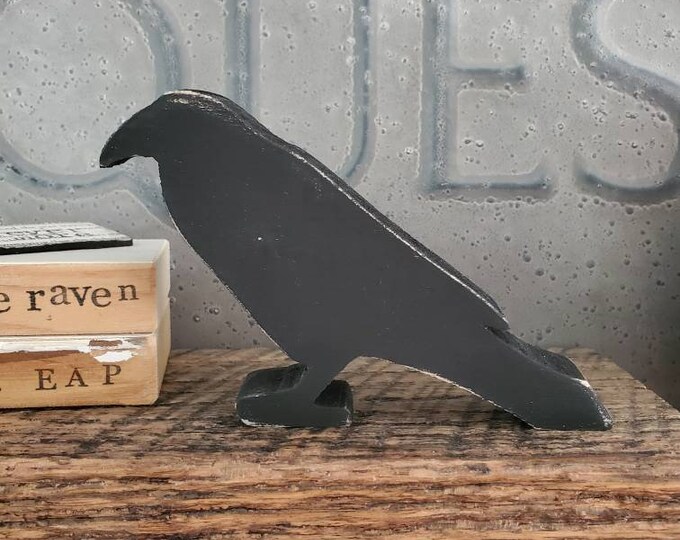 Raven Wood Decor, Wood Raven, Raven Decor, Halloween Decor, Tiered Tray ...
