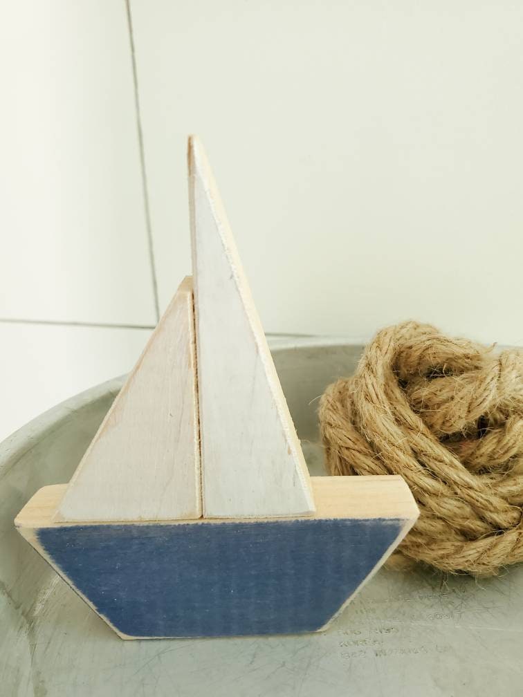 Rustic Wood Sailboat nautical decor sailboat decor | Etsy