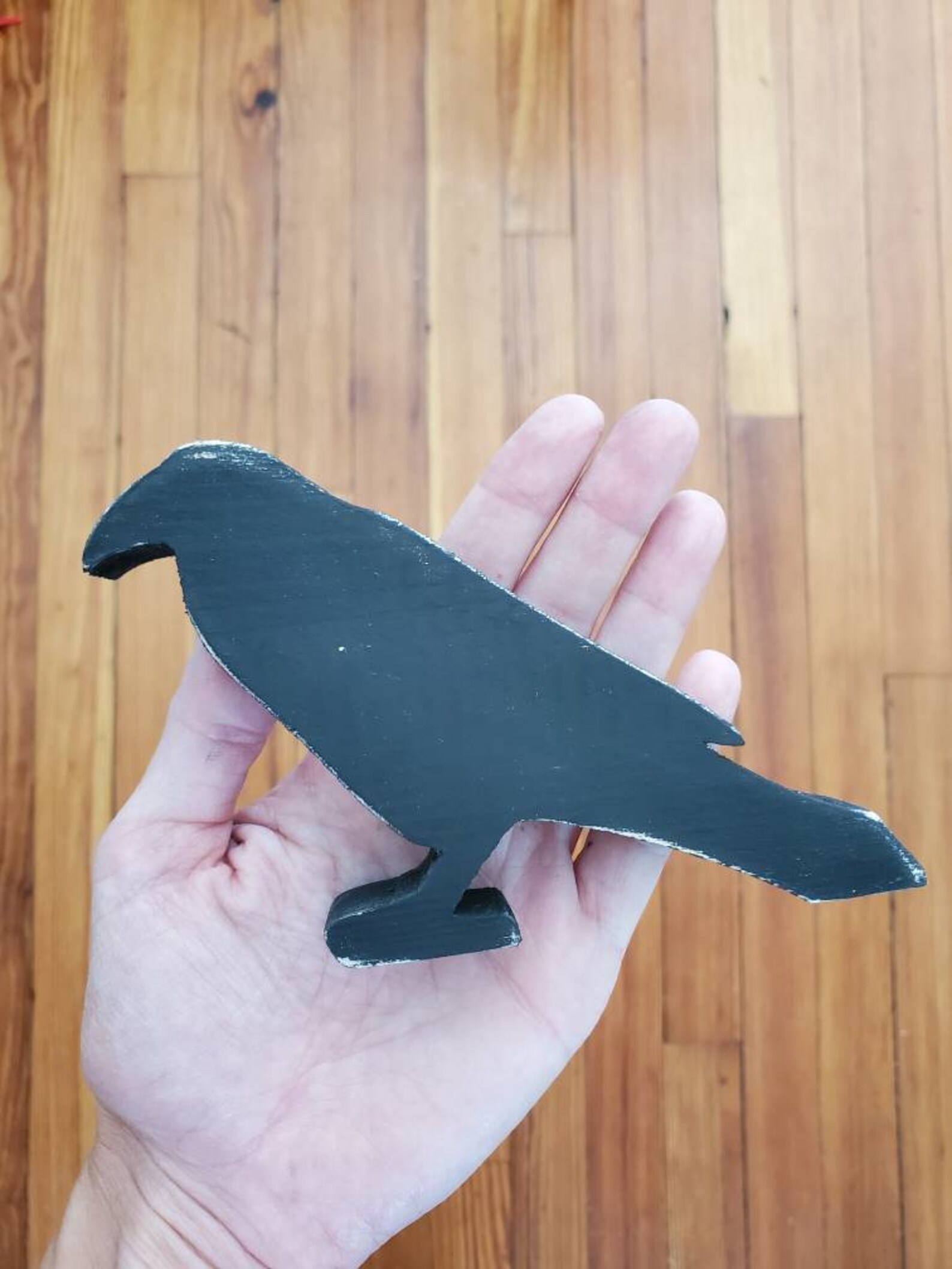 Raven Wood Decor Wood Raven Raven Decor Halloween Decor | Etsy