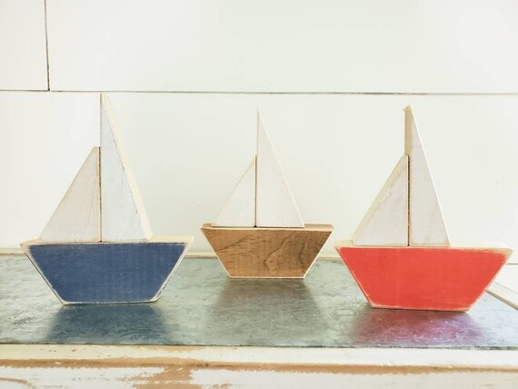 Rustic Wood Sailboat nautical decor sailboat decor | Etsy