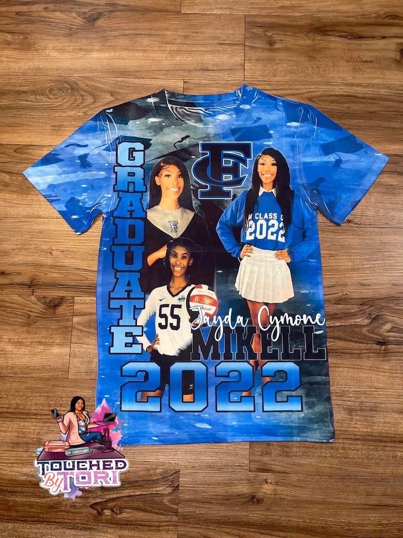 Custom Graduation T-shirt | All Over 3D Design | 2026 Senior Grad ...