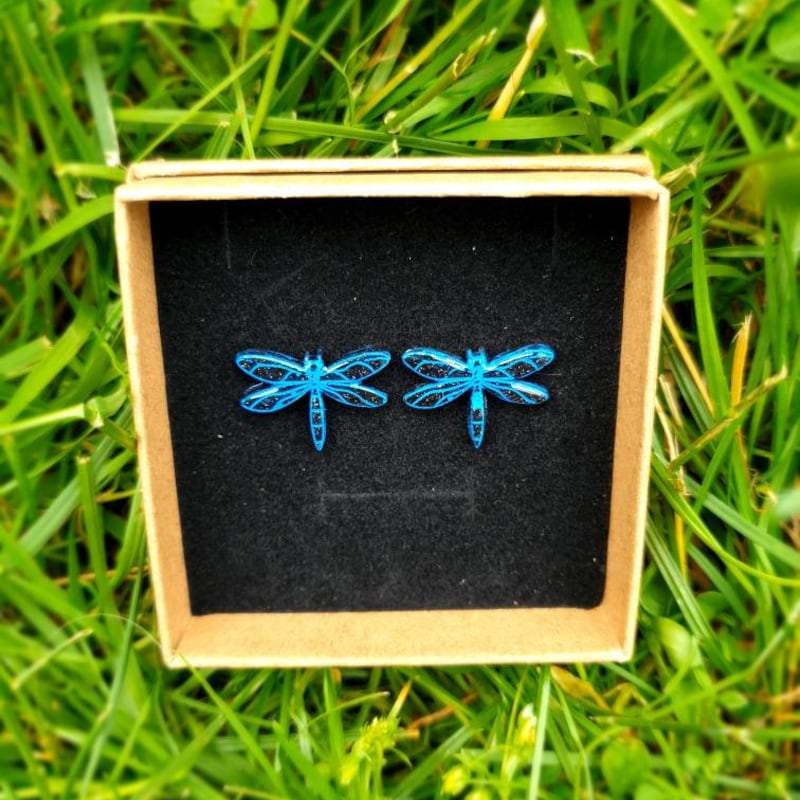 Dragonfly Studs - Etsy