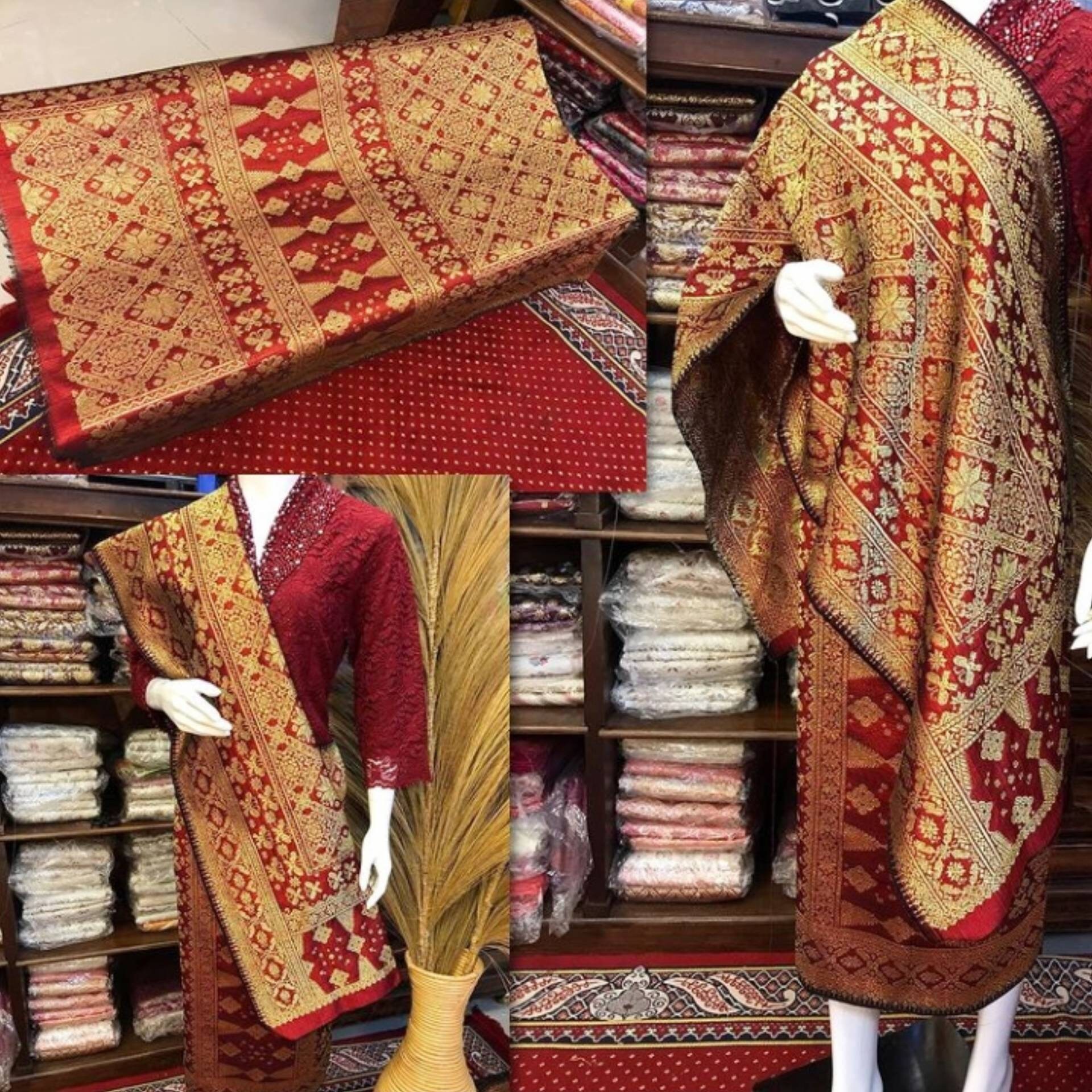 Indonesian Art Fabric Songket Palembang Genuine Silk Fabric - Etsy Canada