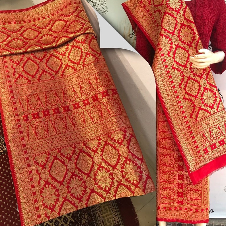 Indonesian Art Fabric, Songket Palembang Silk Textile, Indonesian Silk ...