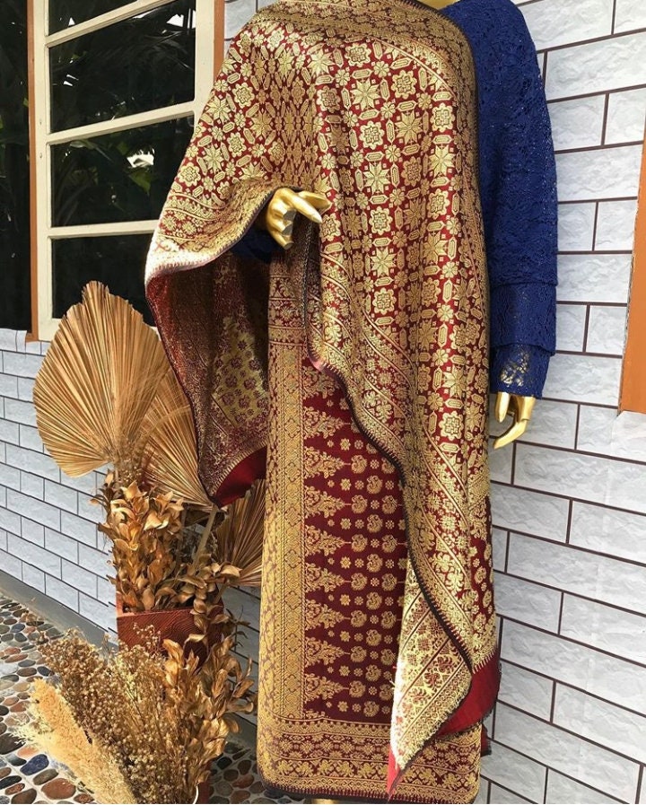 Indonesian Ikat Fabric, Songket Palembang Silk Fabric, Indonesian Silk ...