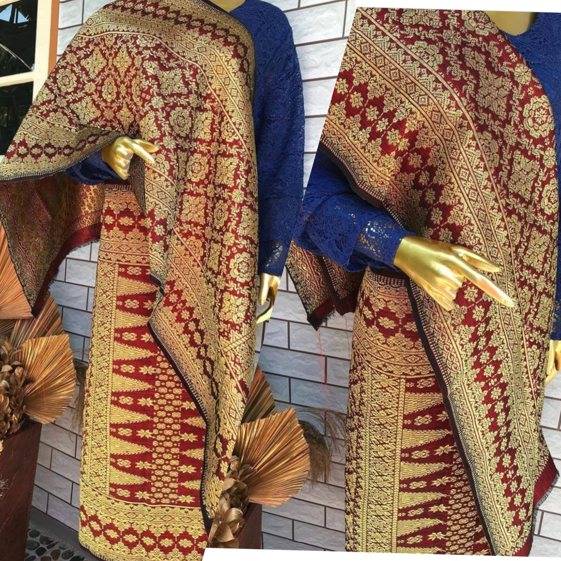 Indonesian Art Fabric Songket Palembang Genuine Silk Fabric - Etsy Canada
