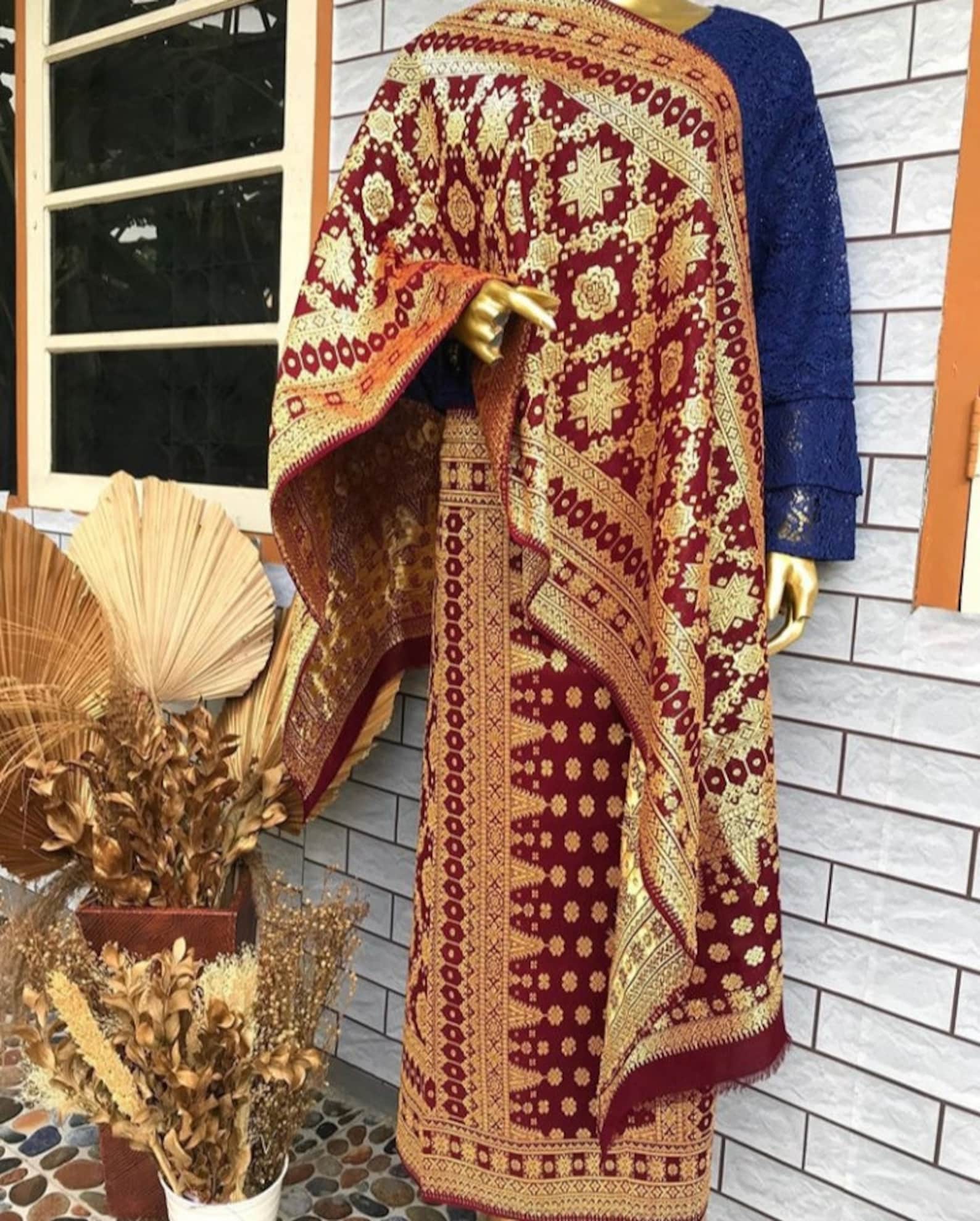 Indonesian Ikat Fabric, Songket Palembang Silk Fabric, Indonesian Silk ...