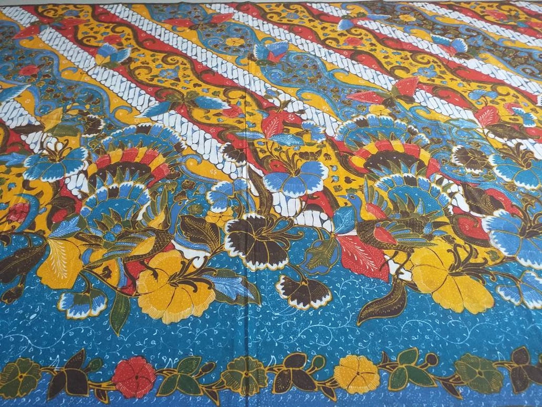 Indonesian Art Batik Fabric, Hokokai Classic Batik Tulis Cirebon, Hand ...