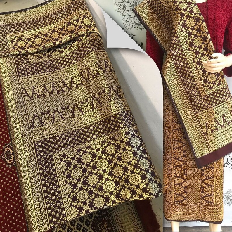 Indonesian Art Fabric, Songket Palembang Silk Fabric, Indonesian ...