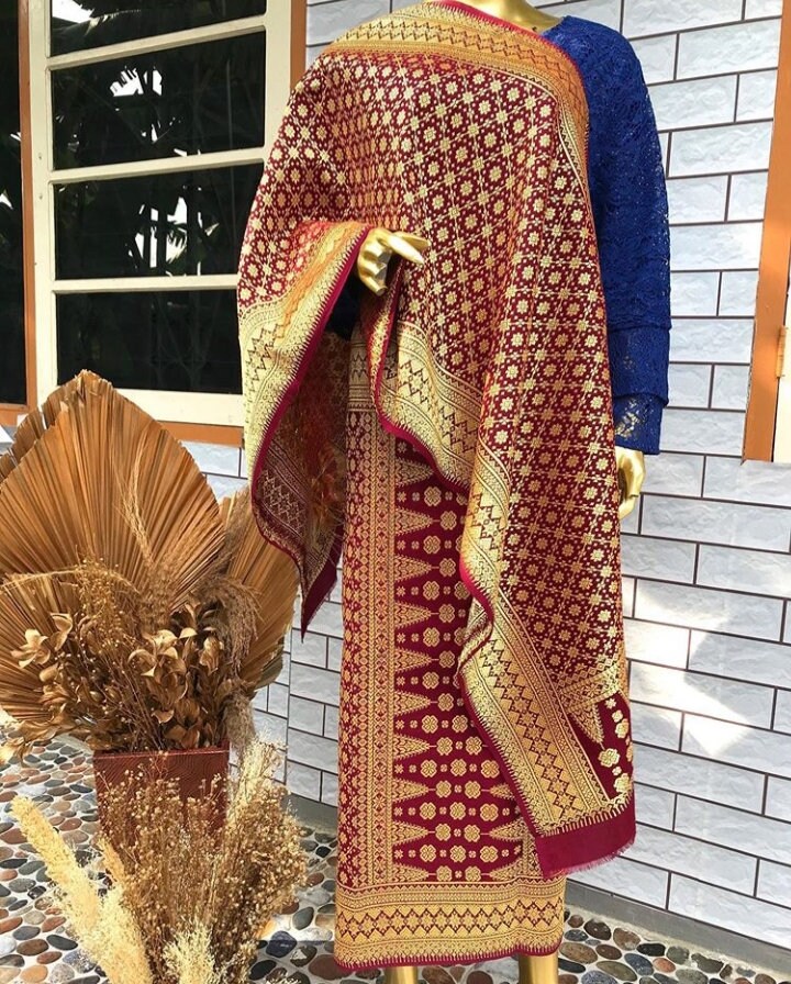 Indonesian Ikat Fabric, Songket Palembang Silk Fabric, Indonesian Silk ...