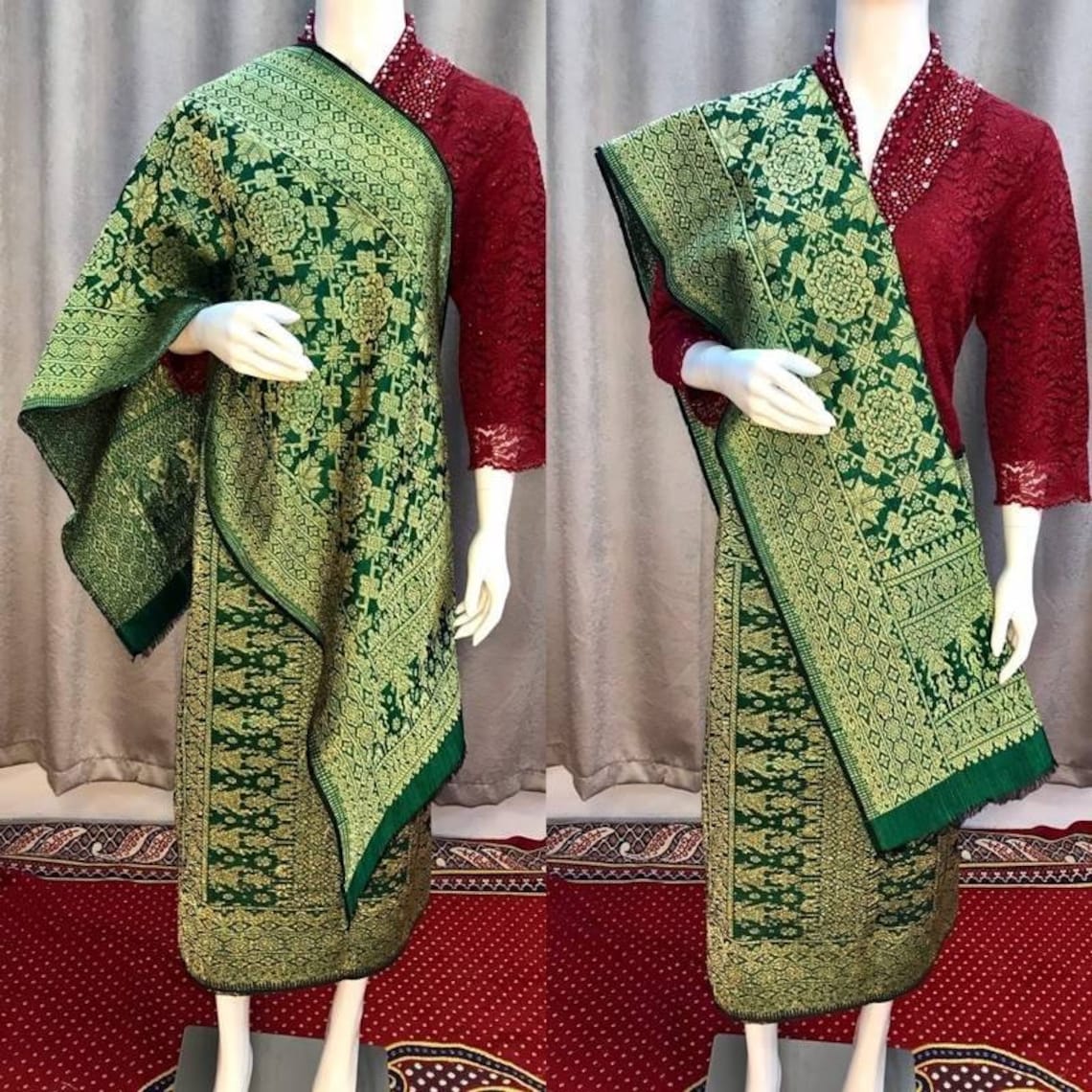 Indonesian Art Fabric Songket Palembang Genuine Silk Fabric | Etsy