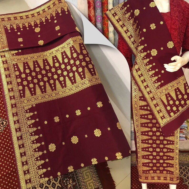 Indonesian Art Fabric, Songket Palembang Silk Textile, Indonesian Silk ...
