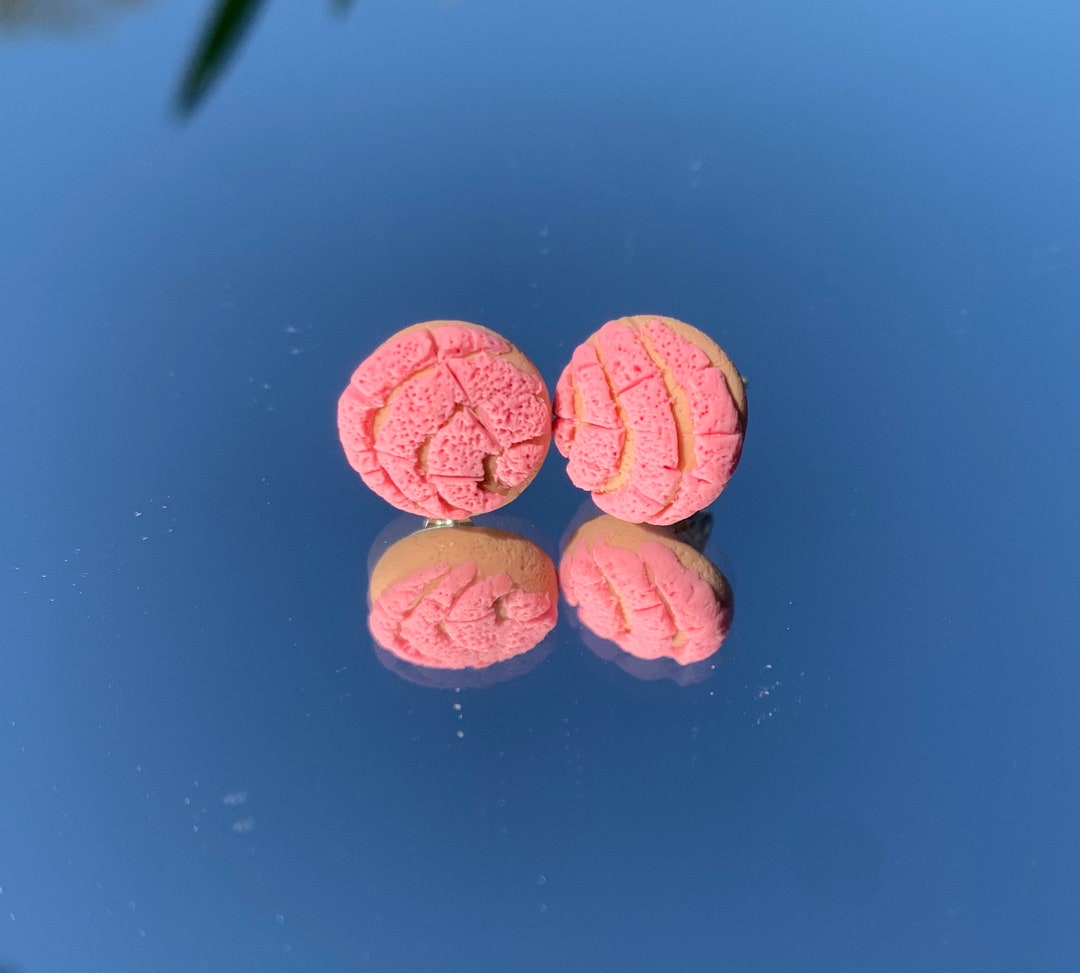Concha Mexican Sweet Bread Polymer Clay Earring Studs - Etsy