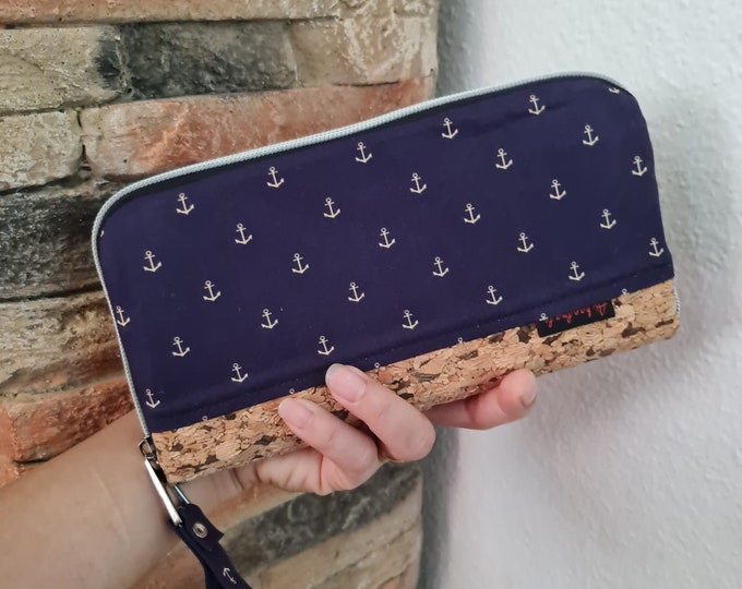 A Wraparound Wallet With Anchor Motif - Etsy