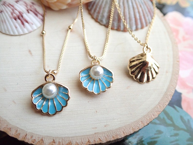 Sea Shell Gift Pearl Seashell Necklace Pearl in Shell - Etsy