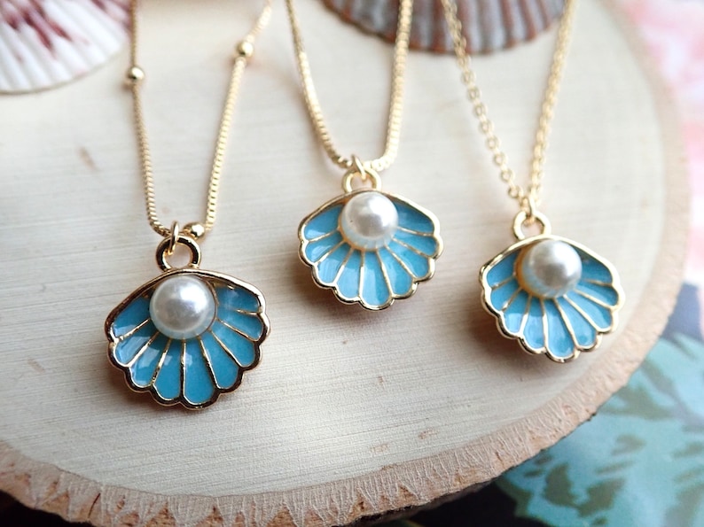 Sea Shell Gift Pearl Seashell Necklace Pearl in Shell - Etsy