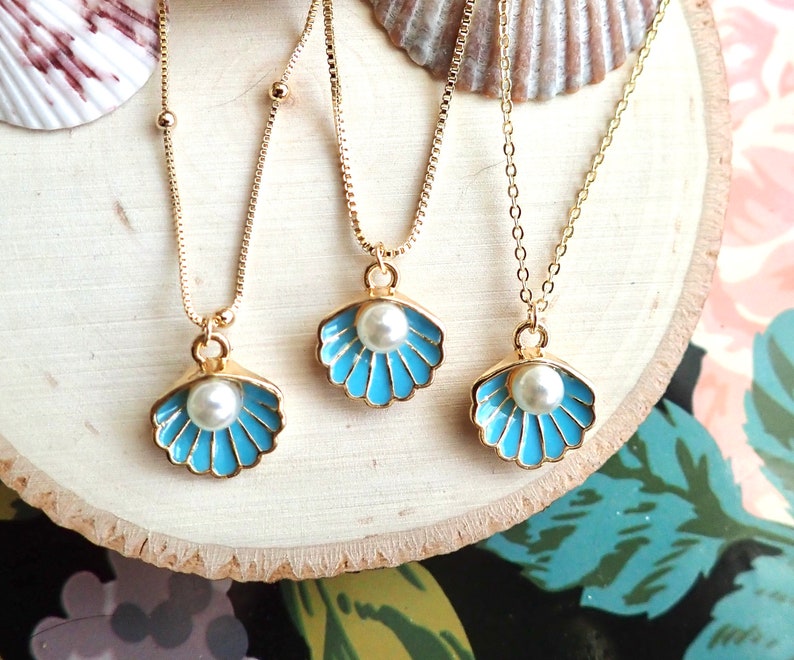Sea Shell Gift Pearl Seashell Necklace Pearl in Shell - Etsy