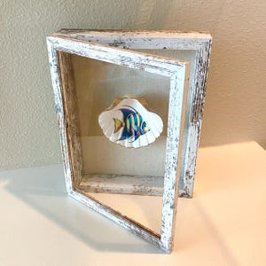 Seashell Shadow Box, Coastal Decor Wall Art, Shells Framed, Beach House ...