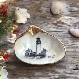 Harbor Light Cape Cod, Personalized Lighthouse Clam Shell, Ring Trinket ...