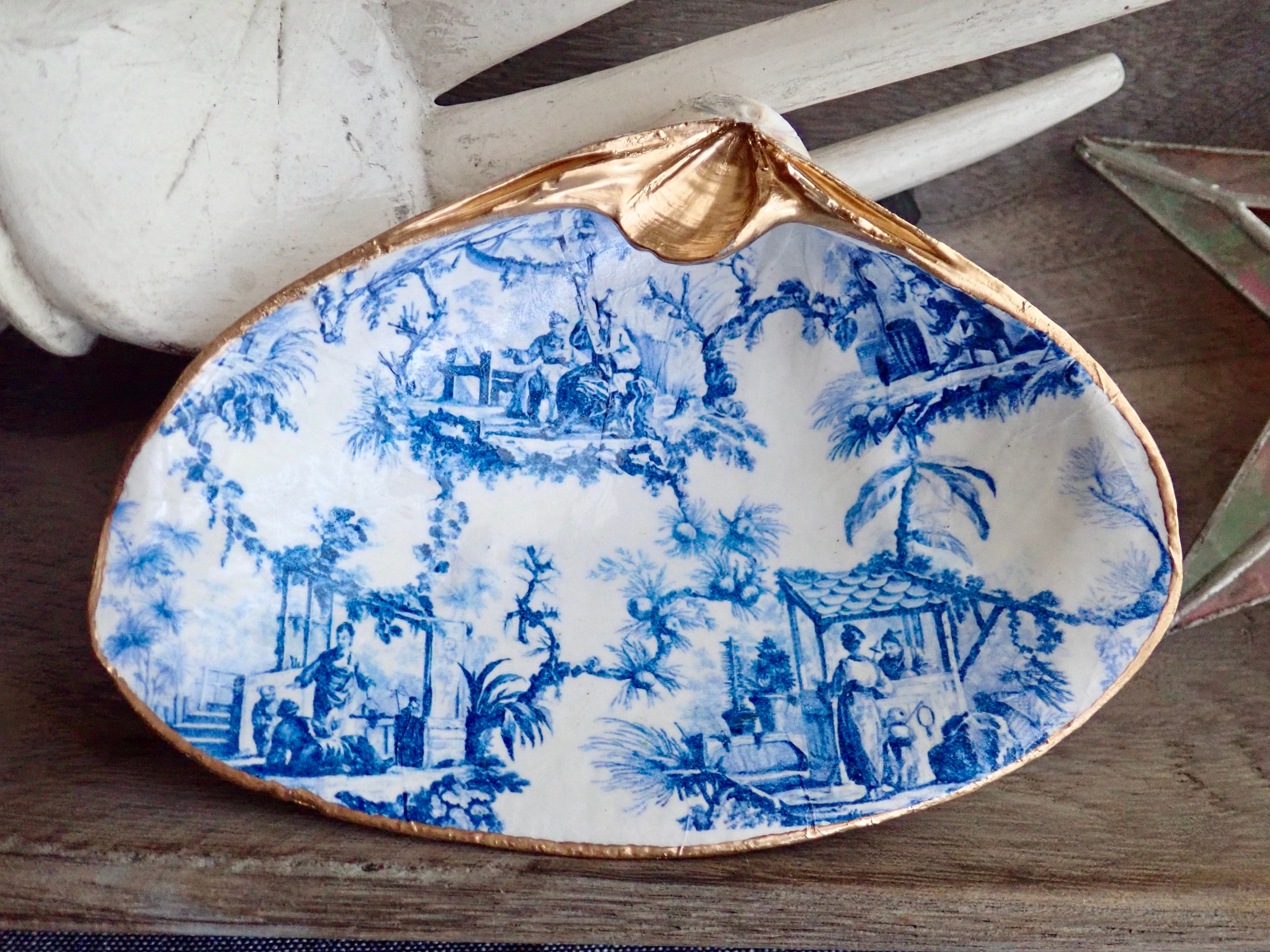 Ornaments & Accents Home Décor Decoupage Clam Shell Clam Shell,Ring ...