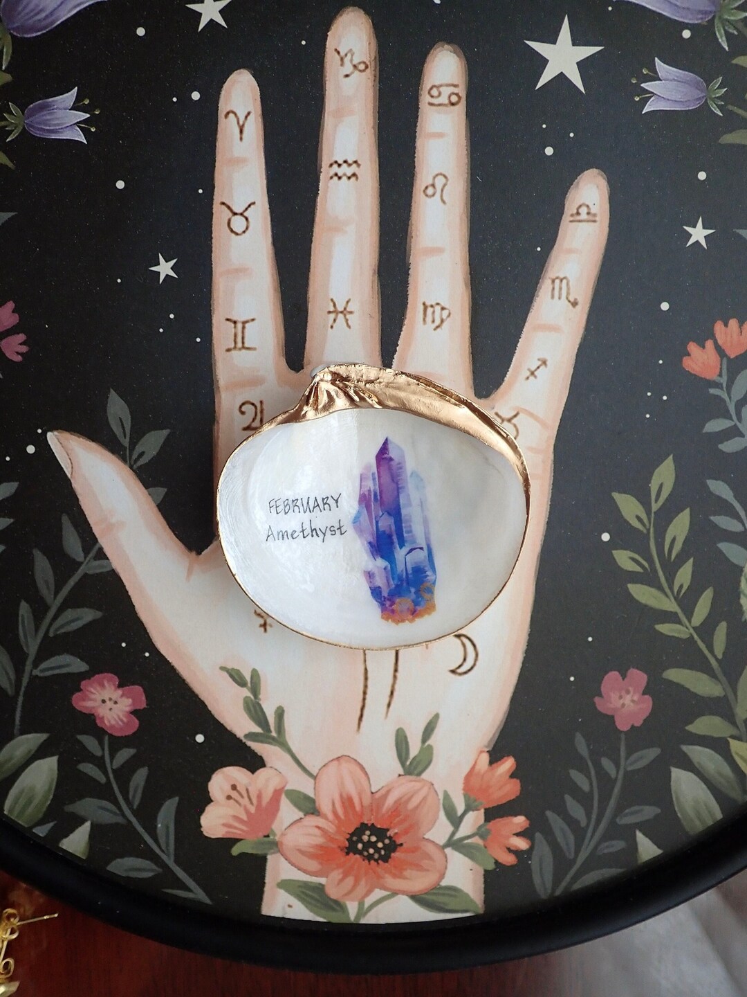 Small Clam Shell Ring Dish, Sea Shell Jewelry Dish, Decoupage Shell ...