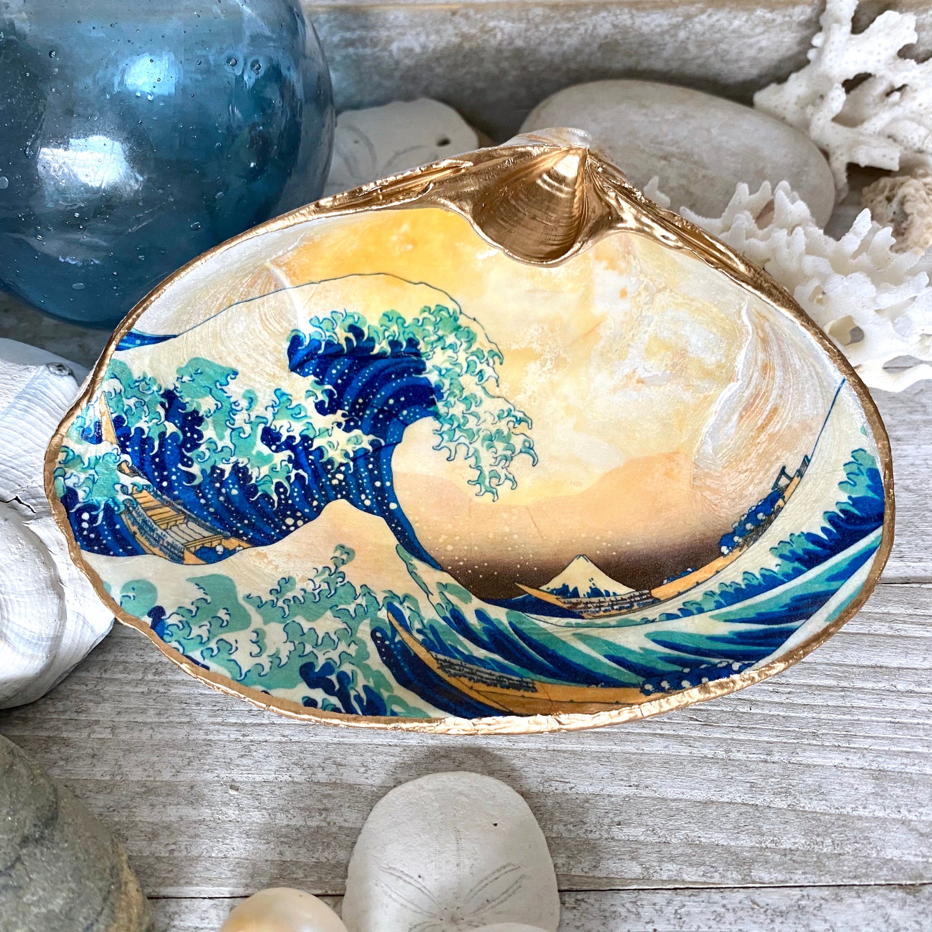 Ornaments & Accents Home Décor Decoupage Clam Shell Clam Shell,Ring ...