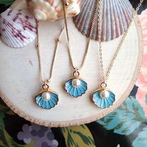 Sea Shell Gift, Pearl Seashell Necklace, Pearl in Shell Necklace ...